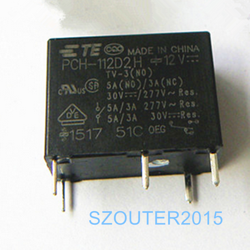 5PCS PCH-112D2H TE Power Relay PCH-112D2H 12VDC 5A 5PIN TYCO Relay NEW ...
