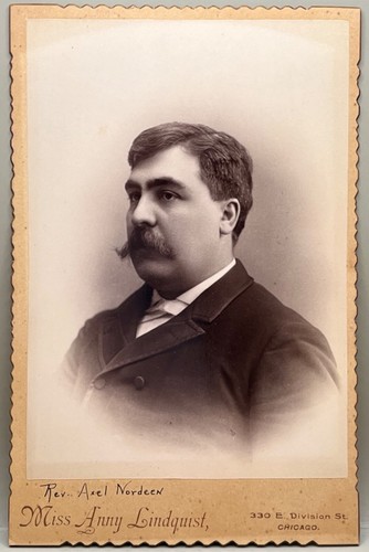 Antique Chicago Man Nordeen Female Photographer Lindquist Cabinet Card ...