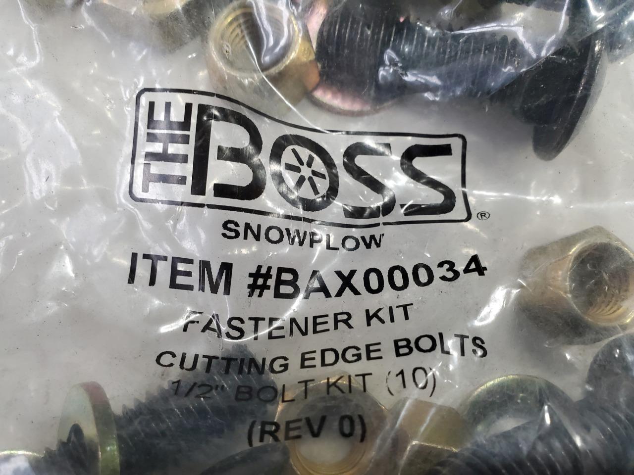 BAX00034 Cutting Edge Bolt Kit 1/2" Boss Snow Plow Straight Blade Rt3 ...