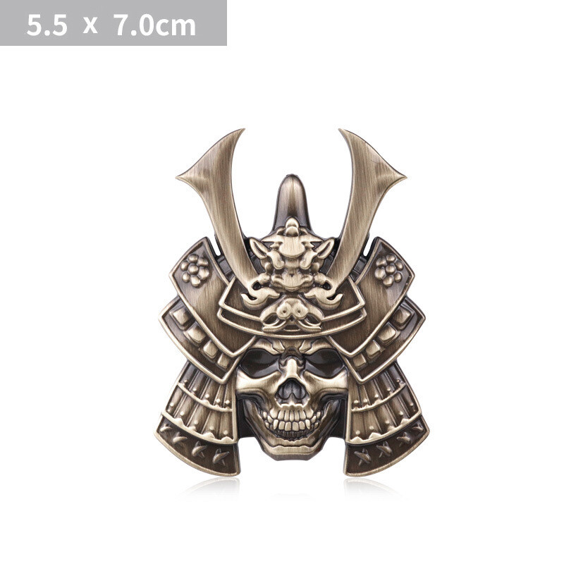 Hannya Samurai Car Emblem Japanese Sticker 3D Metal Emblem Motorcycle ...