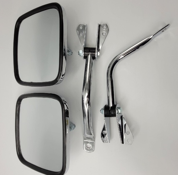 Side View Mirrors Fits Jeep CJ7 CJ5 Willys CJ6 CJ3 RH/LH Chrome | eBay