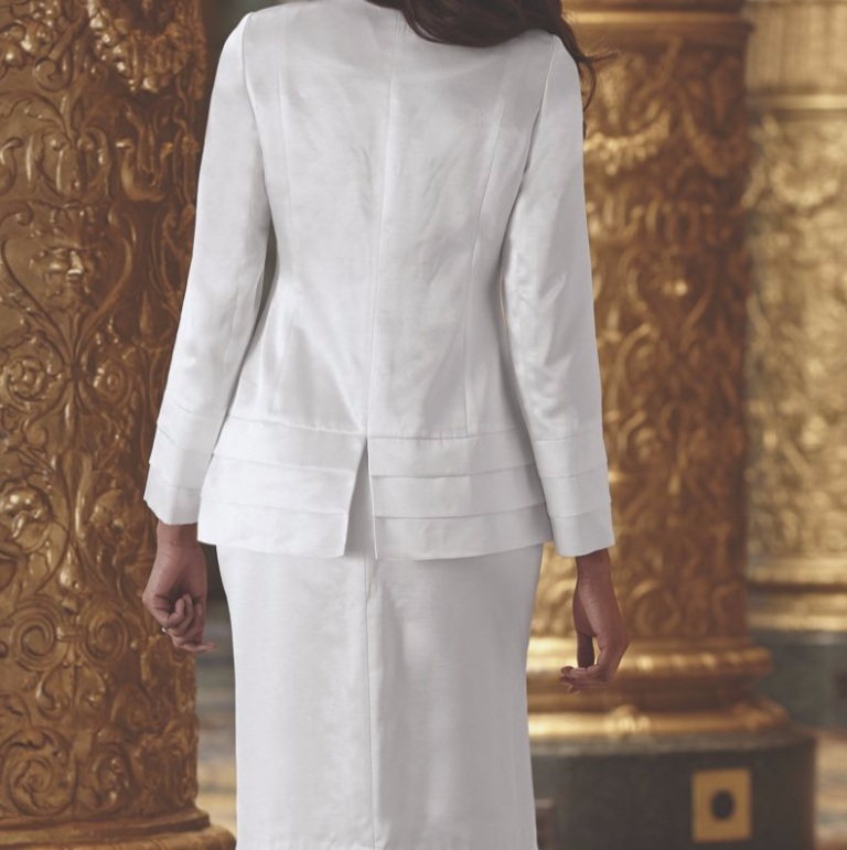 Mother of Bride Groom White Skirt suit Women's Wedding evening plus ...