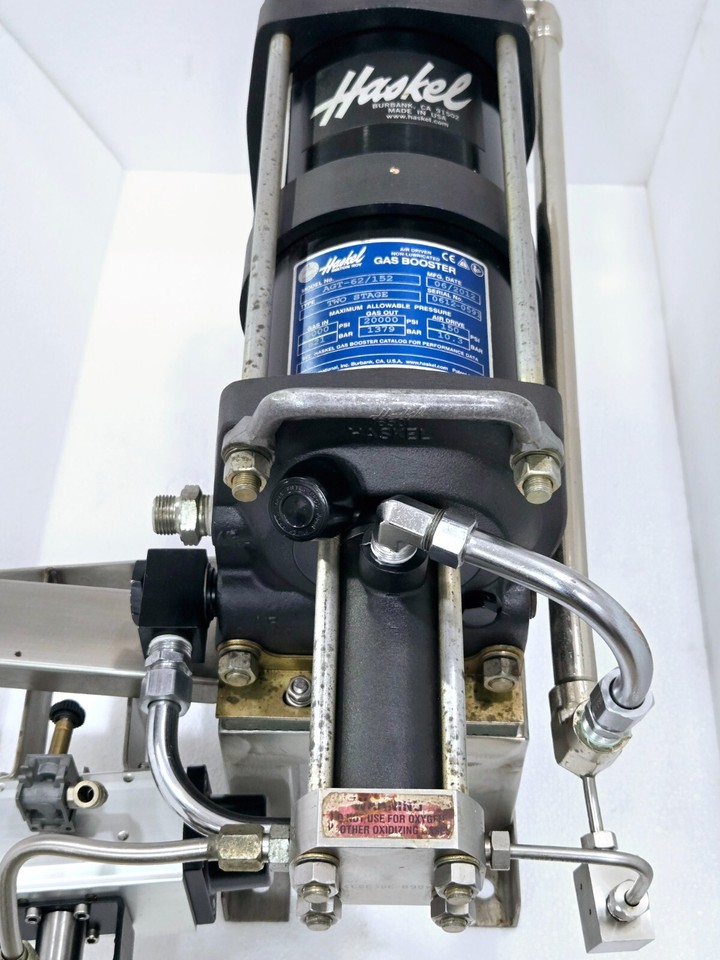 Haskel Gas Booster AGT-62/152, Two Stage, Double Air Drive, 20,000 PSI ...