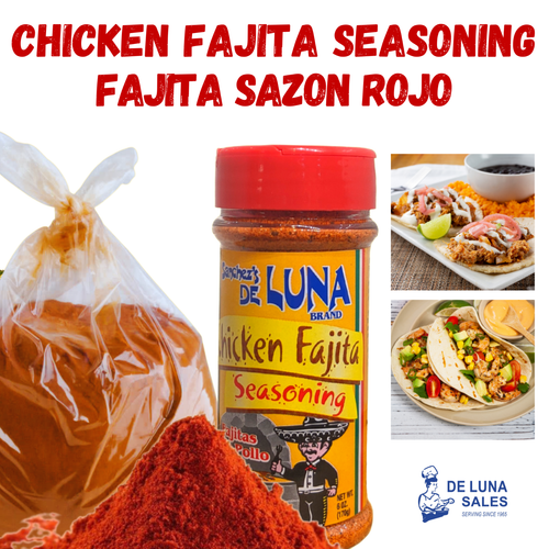 1-50lbs Fajita Sazon Rojo (Red Fajita Seasoning) Deluna Spices - Red ...