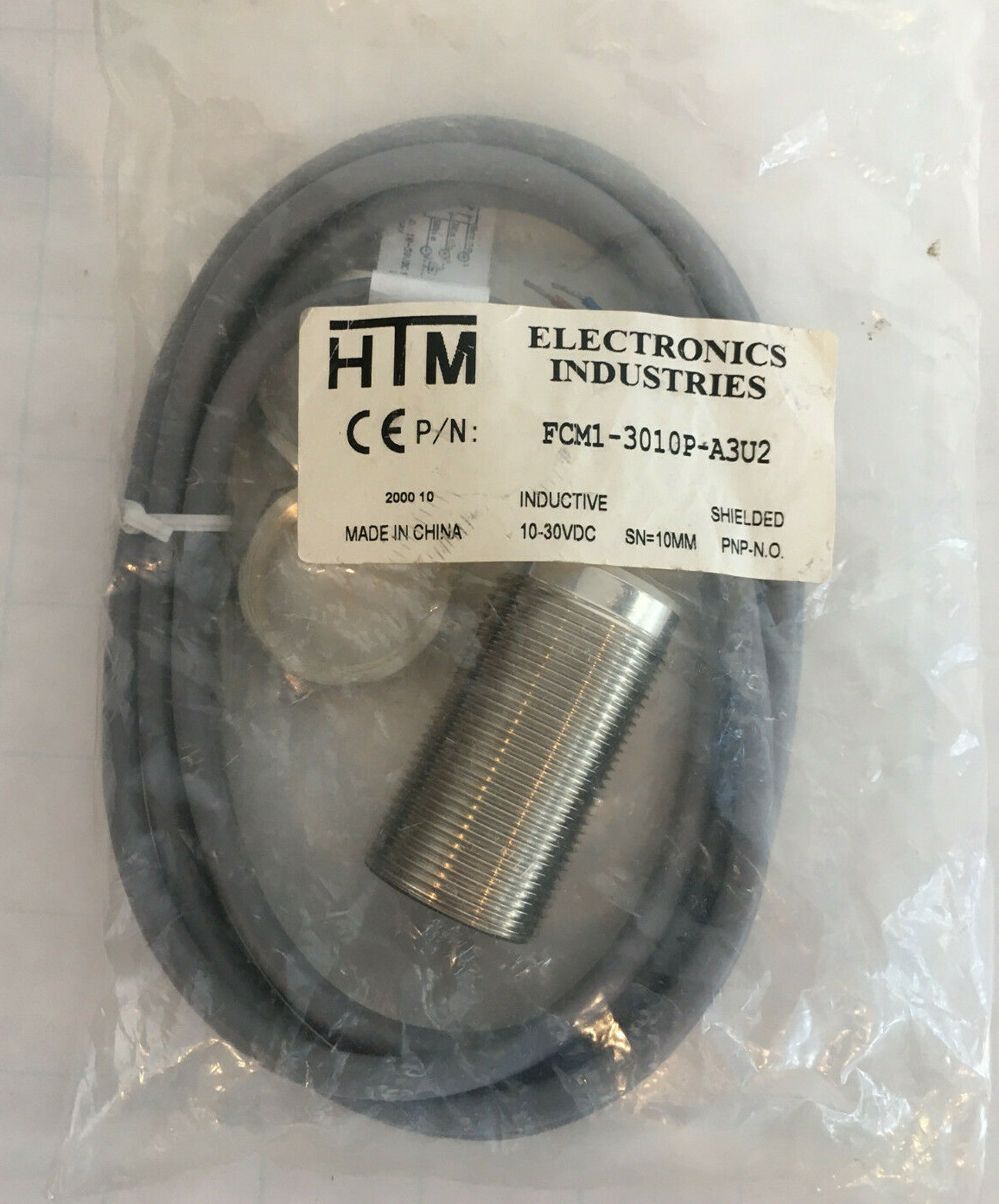 NEW HTM FCM1-3010P-A3U2 M30 Inductive Proximity Sensor, 10mm range FAST ...