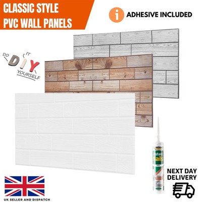 Faux Wood Wall Panels - Decorative Interior Wooden Imitation PVC ...
