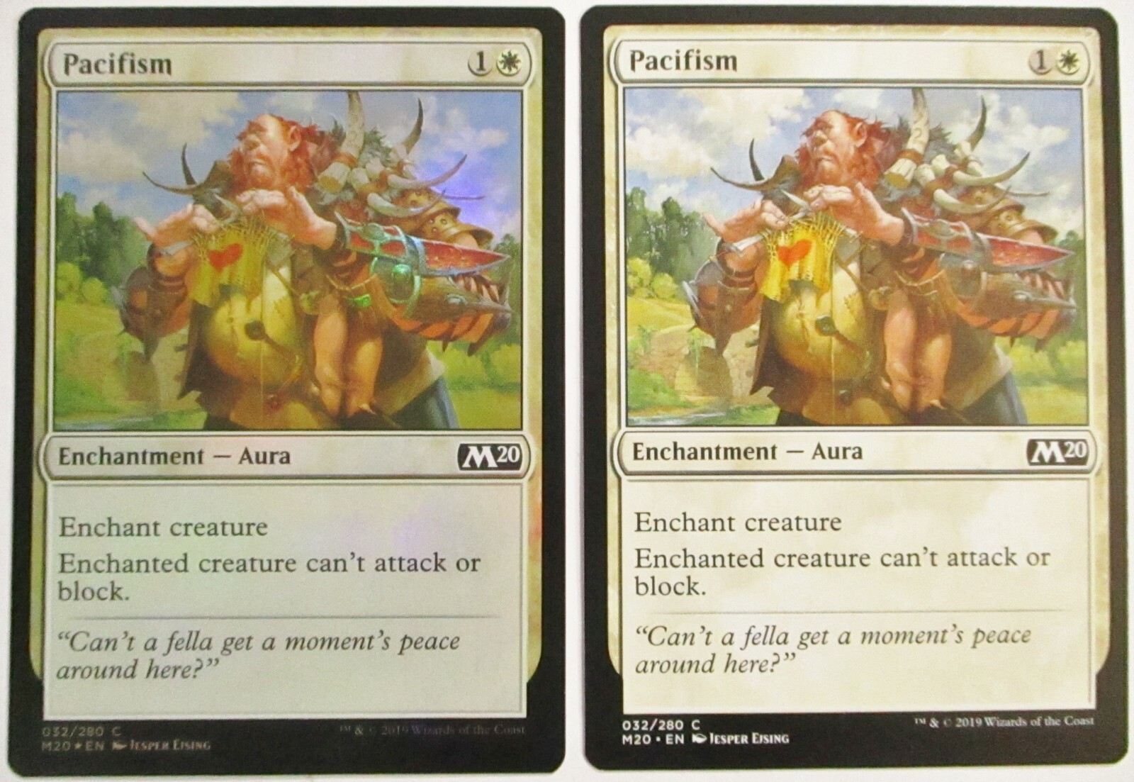 MTG Pacifism Non & Foil M20 2020 Core Magic The Gathering x2 LP | eBay