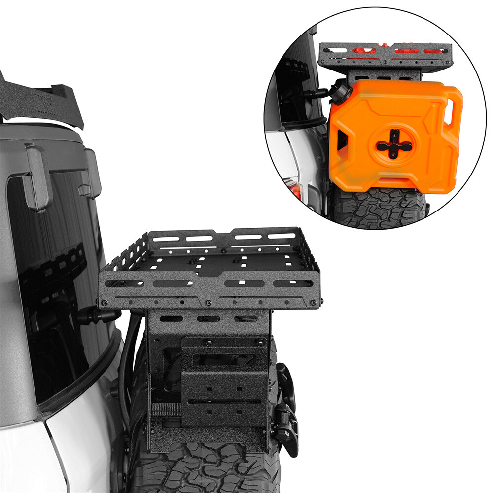 Off-Road Spare Tire Mount Basket Rear Storage Cargo Carrier For 30" to ...