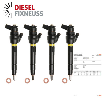 4x INJEKTOR 0445110601 BMW 116d 118d E81 E87 F20 F21 118d E88 E82 ...