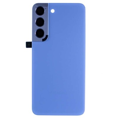 Back Glass with Camera Lens for Samsung Galaxy S22 Sky Blue Service ...