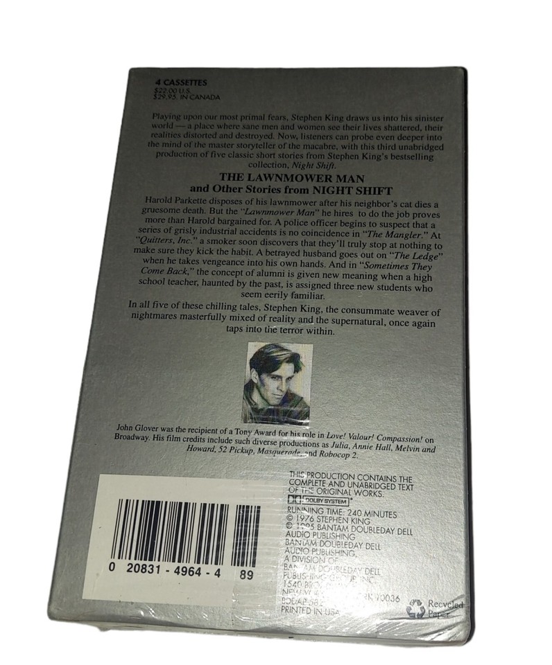 Stephen King Lawnmower Man & Other Stories from Night Shift Audio ...