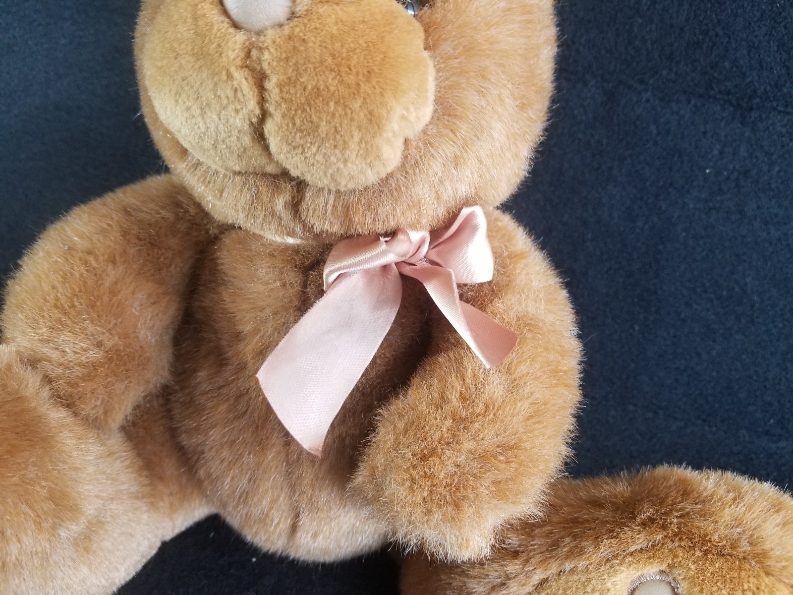 WalMart Brown Bunny Rabbit Bow stuffed plush 16" Sitting | eBay