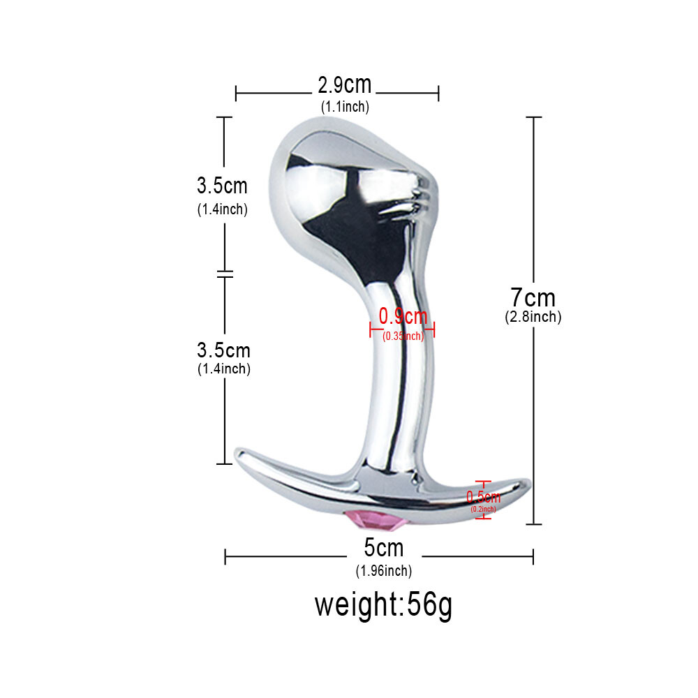 Stainless Steel Anal Butt Plug Dildo Prostate Massager Ass Sex Toy for ...