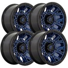 (Set of 4) Fuel D827 Traction 20x9 8x170 +1mm Blue Wheels Rims 20" Inch ...