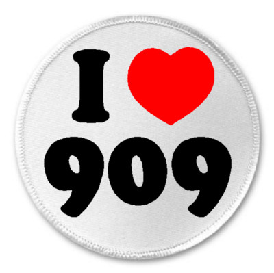 I Love 909-3" Sew Iron On Patch Area Code Born Raised Pride San ...
