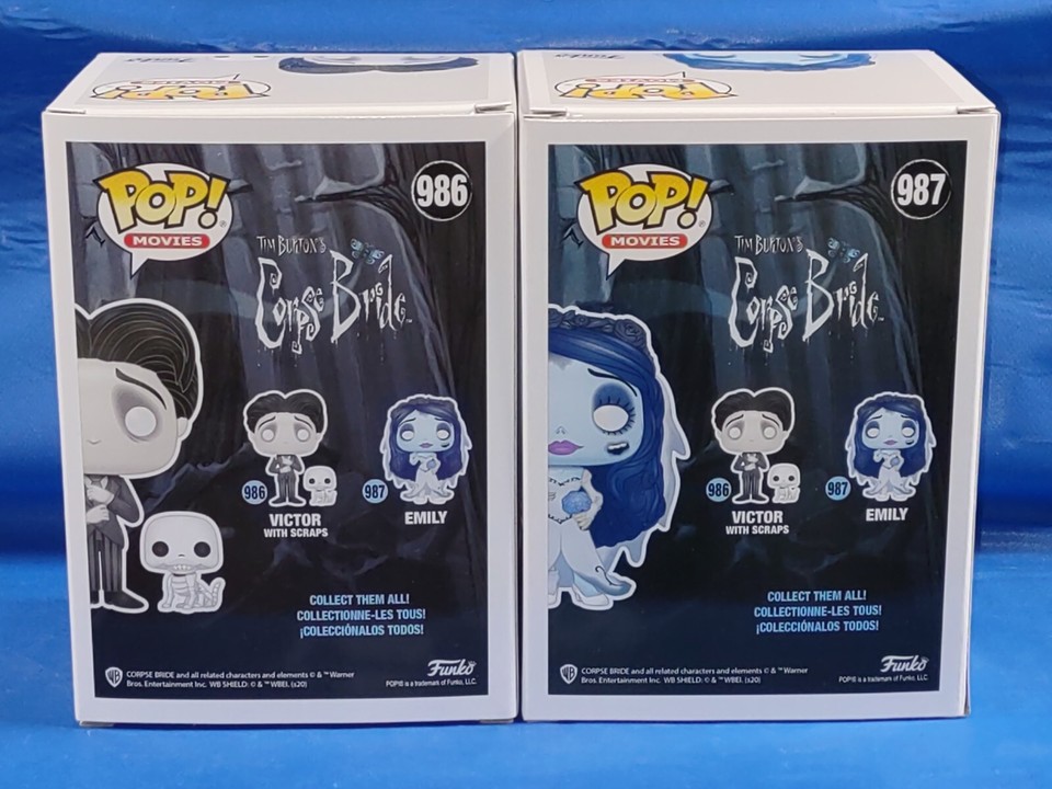 TIM BURTONS THE CORPSE BRIDE FUNKO POP VINYL FIGURES EMILY VICTOR W ...