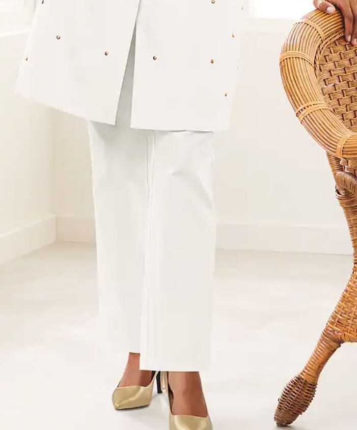 Size 12 Ashro White Gold Studded Formal Anijka Denim Wardrober Pant ...