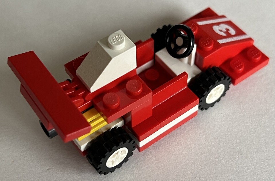 Vintage LEGO 1477 Red Race Car Number 3 - 100% Complete w/ Figure ...