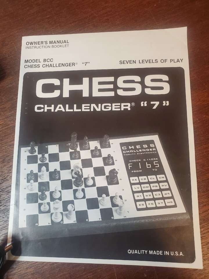 Vintage Fidelity Chess Challenger 7 Model BCC Tested & Working NO CHESS ...