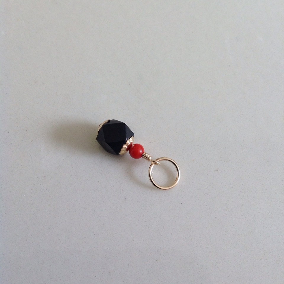 New Azabache 6mm Coral Gold Filled Pendant - Genuine Azabache Real | eBay