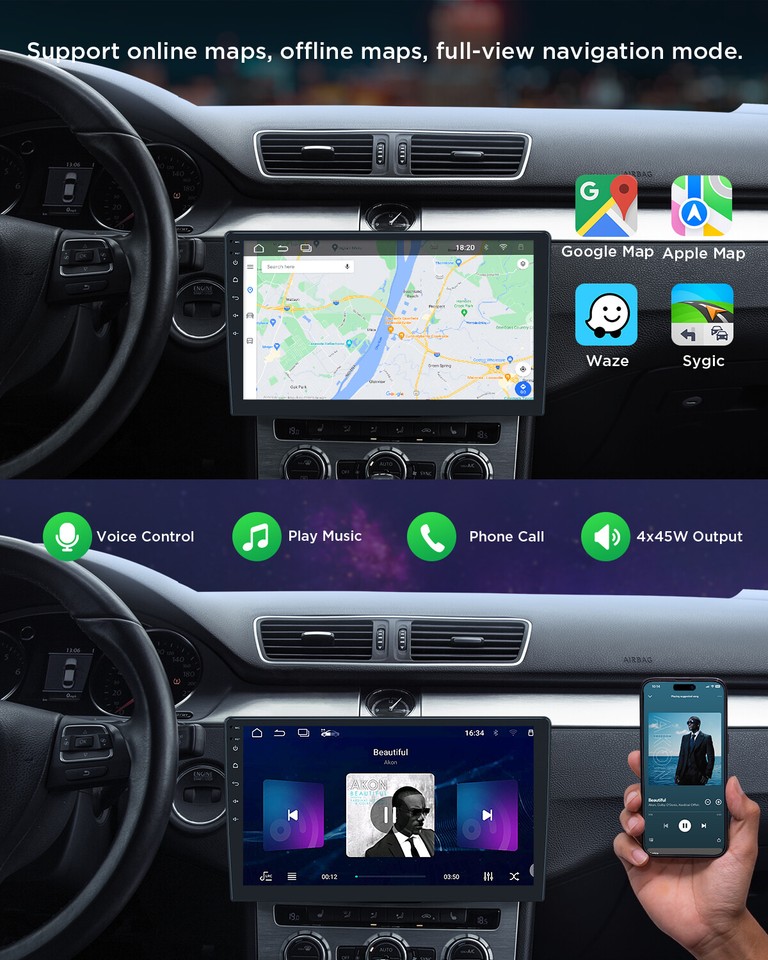 10.1inch Android 13 Double 2 DIN Car Stereo Radio GPS Navigation Head ...