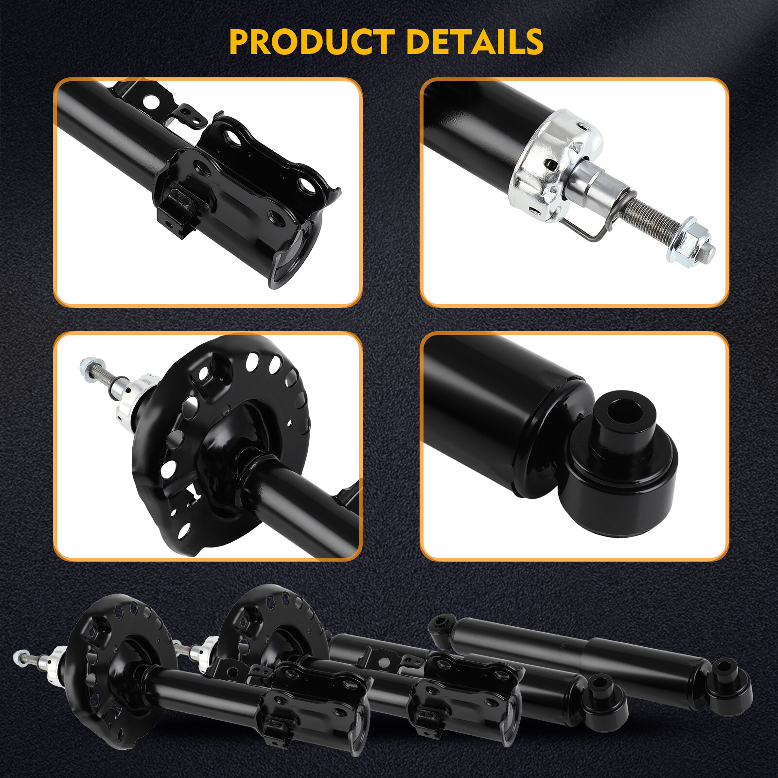 Front Rear Struts Bare Shocks Suspension Kit Fit for 2010-2013 KIA SOUL ...