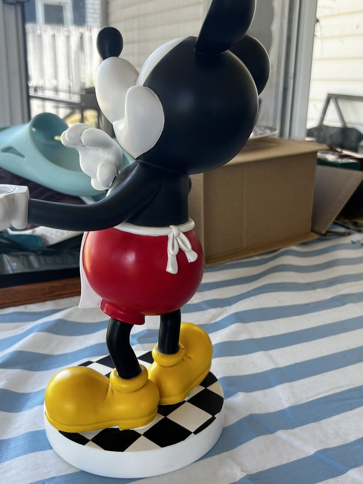 Disney Mickey Mouse Waiter Holding Plate Statue - Vintage - Rare | eBay