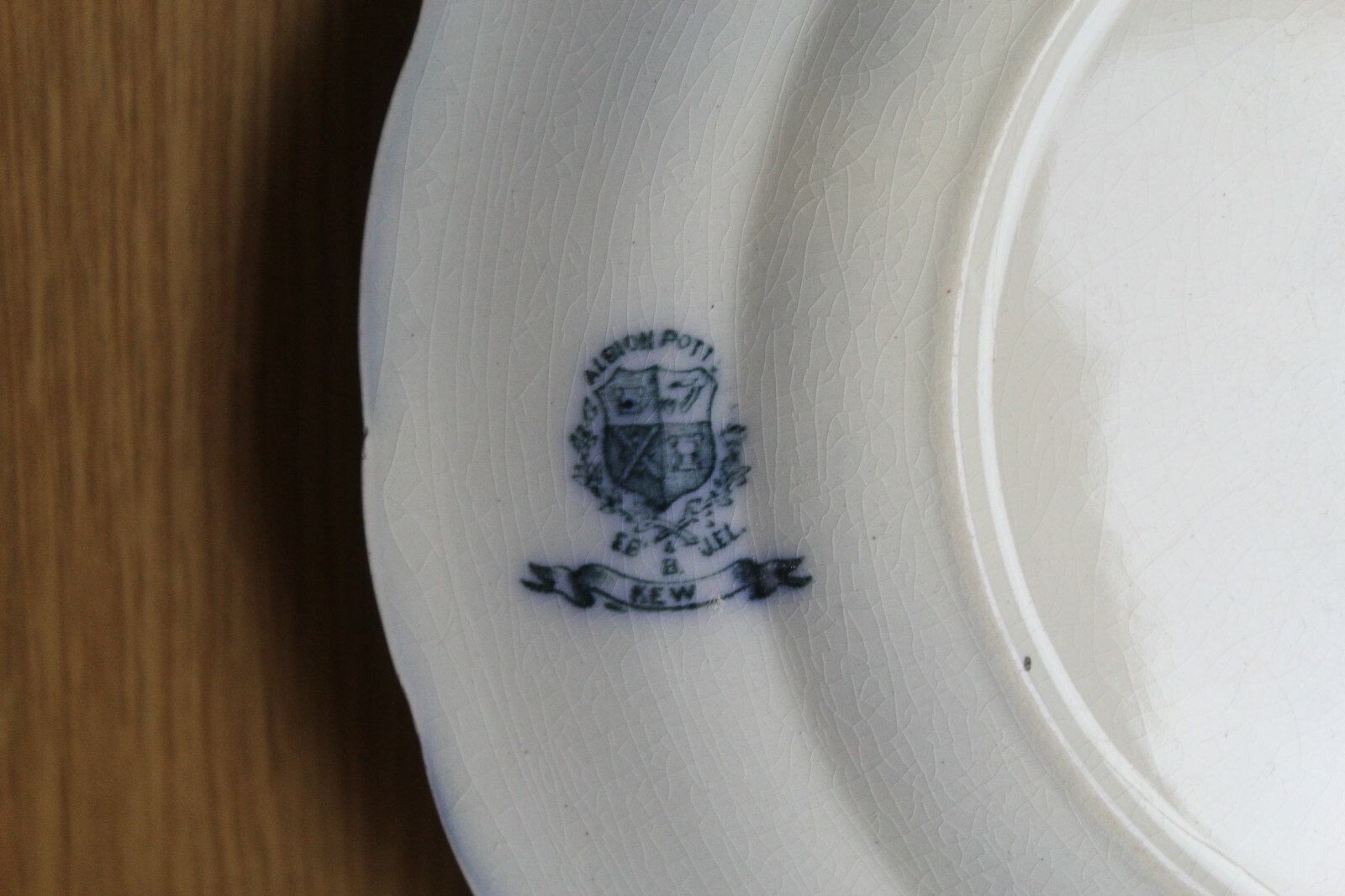 Bourne and Leigh Albion Pottery - Blue and White 'Kew' Pattern plate ...