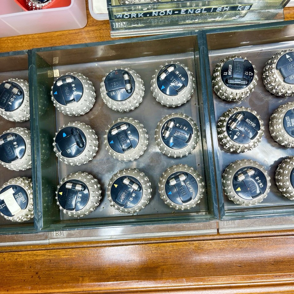 Lot Of 69 Vintage IBM Selectric Typewriter Font Balls - Different Fonts ...