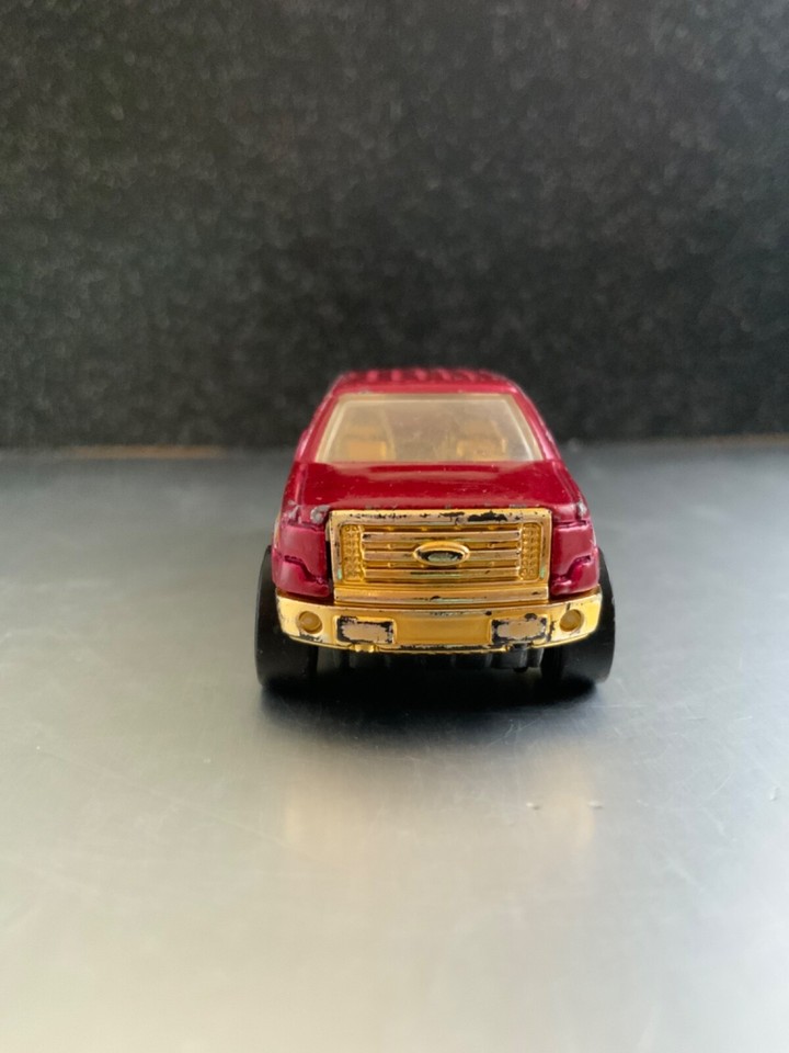 Hot Wheels 2012 heat fleet 2009 ford f-150 diecast red gold flame *BOGO ...
