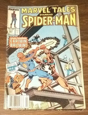 MARVEL TALES Starring SPIDER-MAN #201 (1987, Marvel Comics) w/ Captain ...