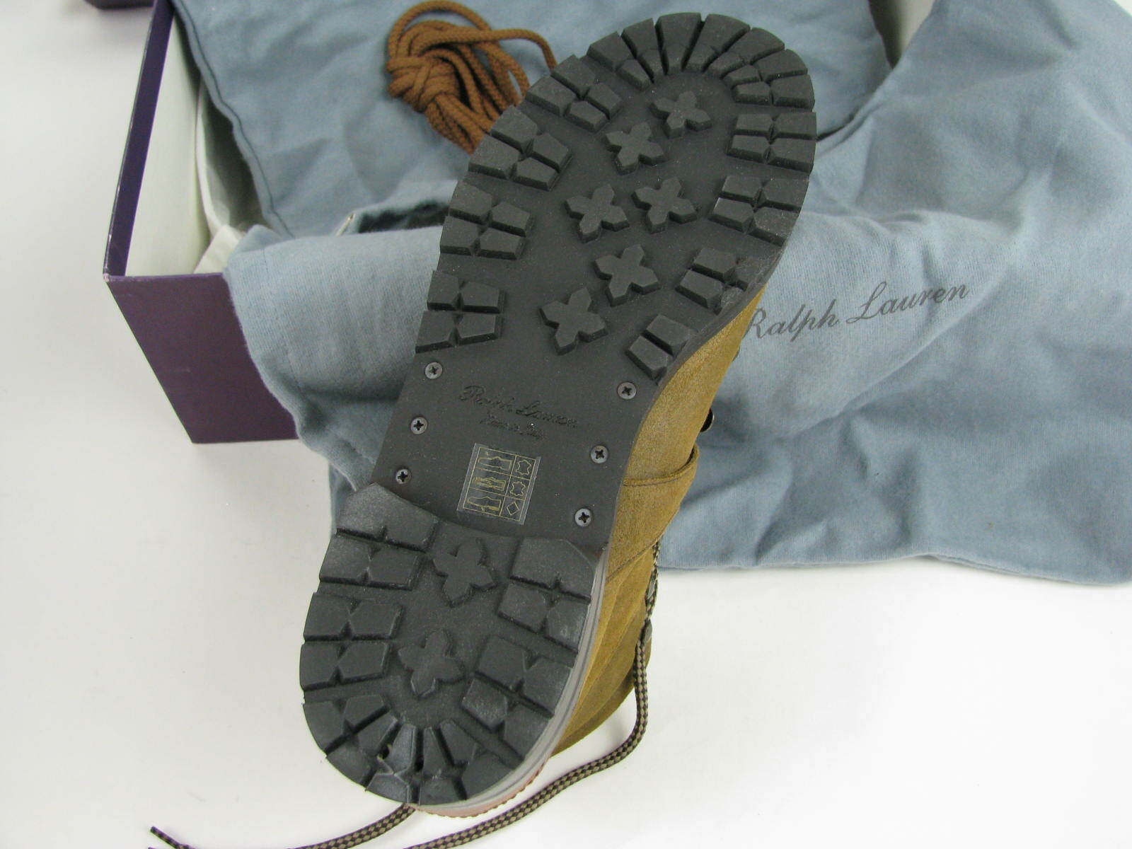 Ralph Lauren Purple Label Fidel Leather Suede Chukka Boots Boot 8.5 D ...