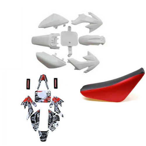 Plastics kit Fender Sticker + Seat Thumpstar CRF50 Atomik Dirt Bike ...