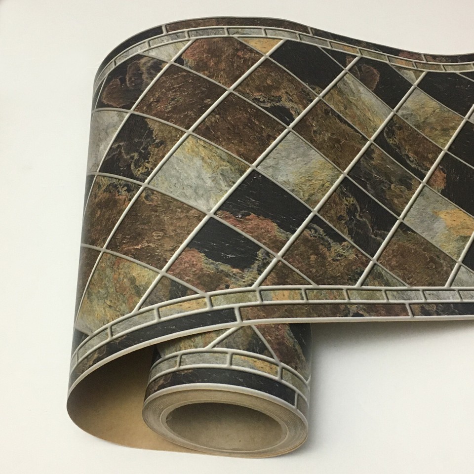 Diamond Slate Marble Wall Tile 3D Look Peel Stick Vinyl Kitchen ...