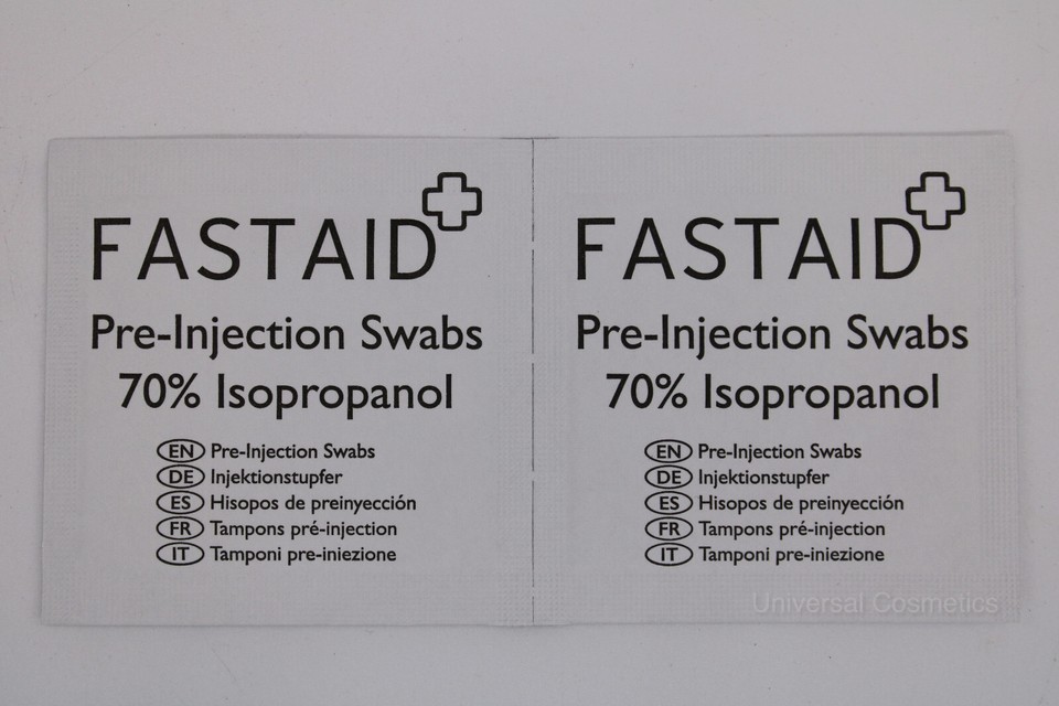 Fast Aid Pre-Injection Swabs 70% IPA Alcohol Wipes Piercing Tattoo ...