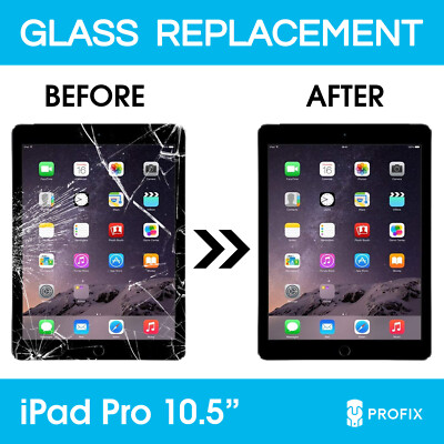 iPad PRO 10.5" Cracked Screen Front Glass Replacement REPAIR SERVICE ...