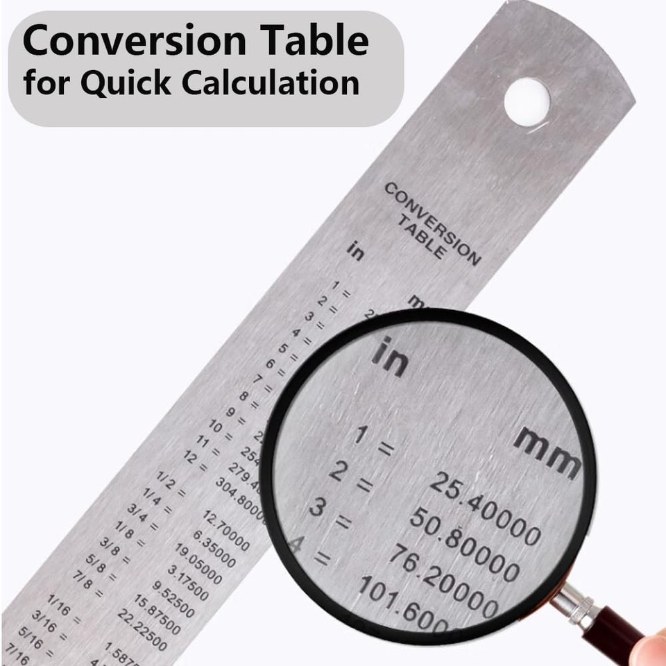 Stainless Steel Metal Ruler6 8 12 14 Machinist Ruler with Inch and ...