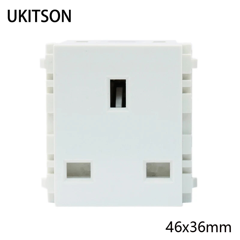 UK Electric Plug Charging Type G Socket Module 46x32mm GB Power 13A ...