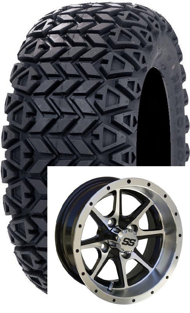 Set (4) ITP SS HD 12 Aluminum Alloy Golf Cart Car Rim Wheel & All ...