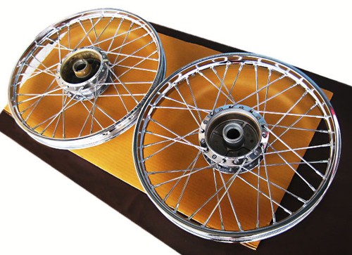 Fit HONDA C50 C65 C70 FRONT& REAR WHEEL POLISHED SIZE 17" [sa218] | eBay