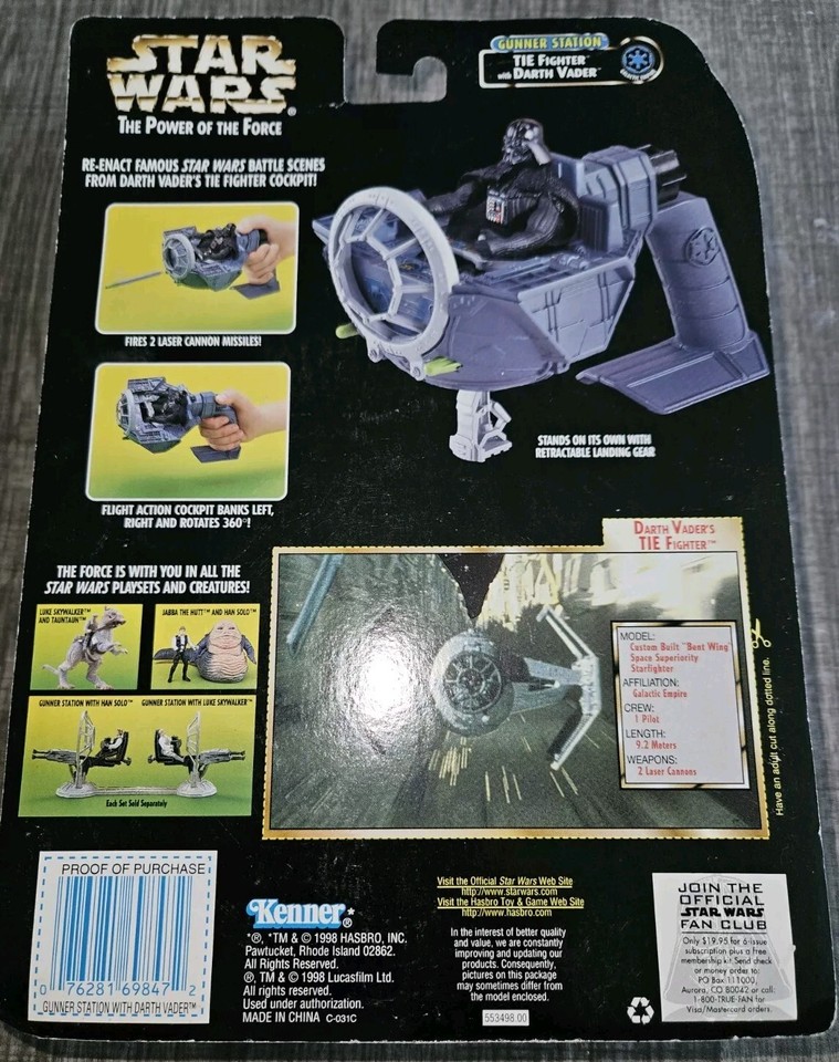 Kenner Star Wars Power of the force Gunner Station: Tie Fighter with ...