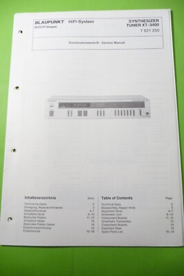 Service Manual Guide For Blaupunkt XT-3400, 7 621 250, ORIGINAL | eBay