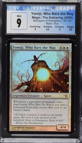 YOMIJI, WHO BARS THE WAY Betrayers of Kamigawa Foil Rare CGC 9 Q++ MTG ...