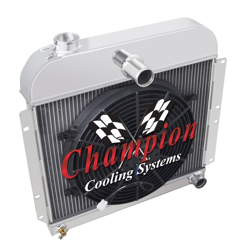 3 Row Ace Champion Radiator W/ 14" Fan for 1941 - 1952 Plymouth Cars | eBay