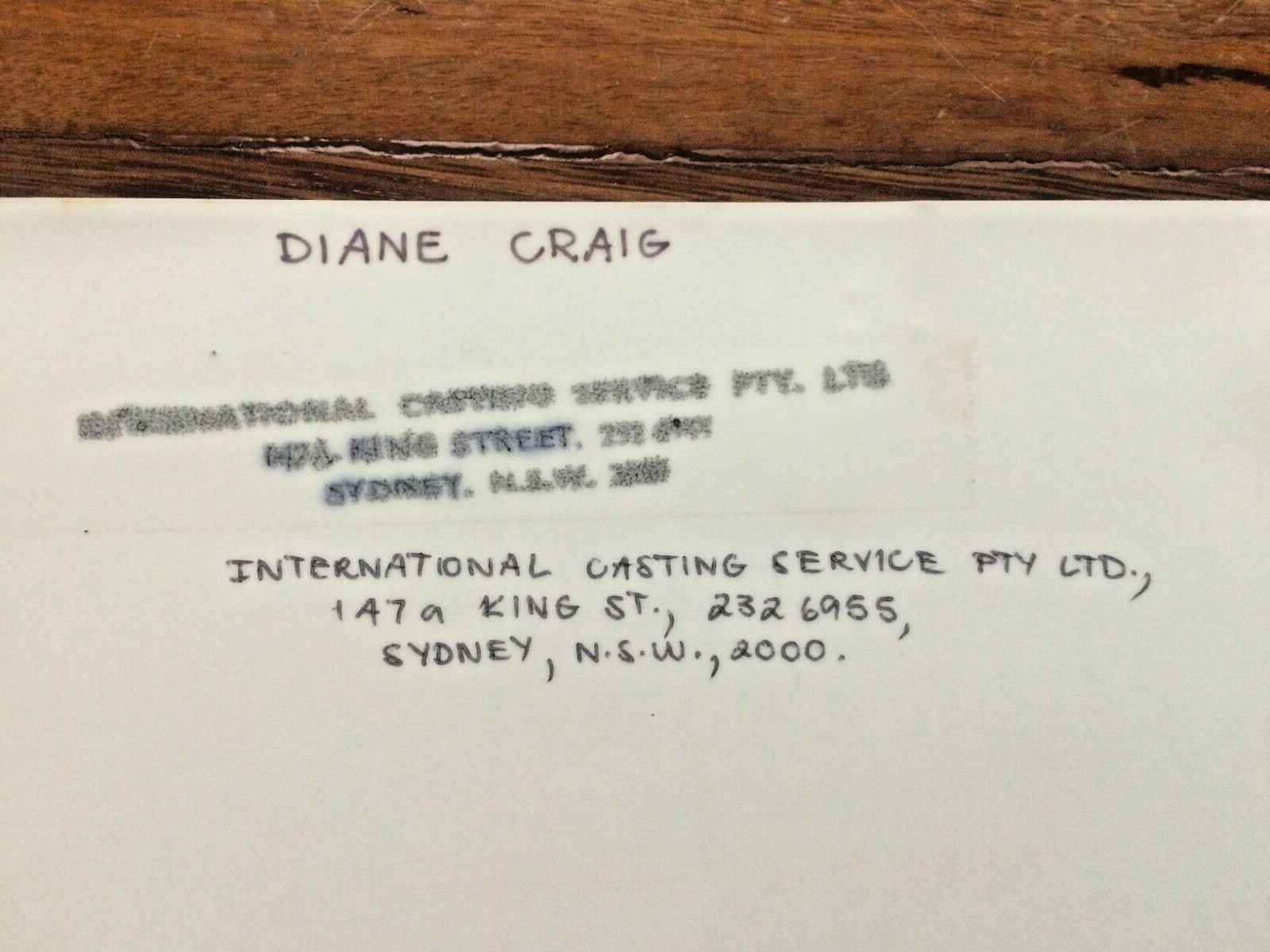 Diane Craig Australian Actress Casting Agency Photo With Resume | eBay ...