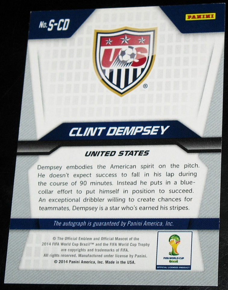 2014 Prizm World Cup Clint Dempsey Signatures S-CD Auto Autograph USA b ...