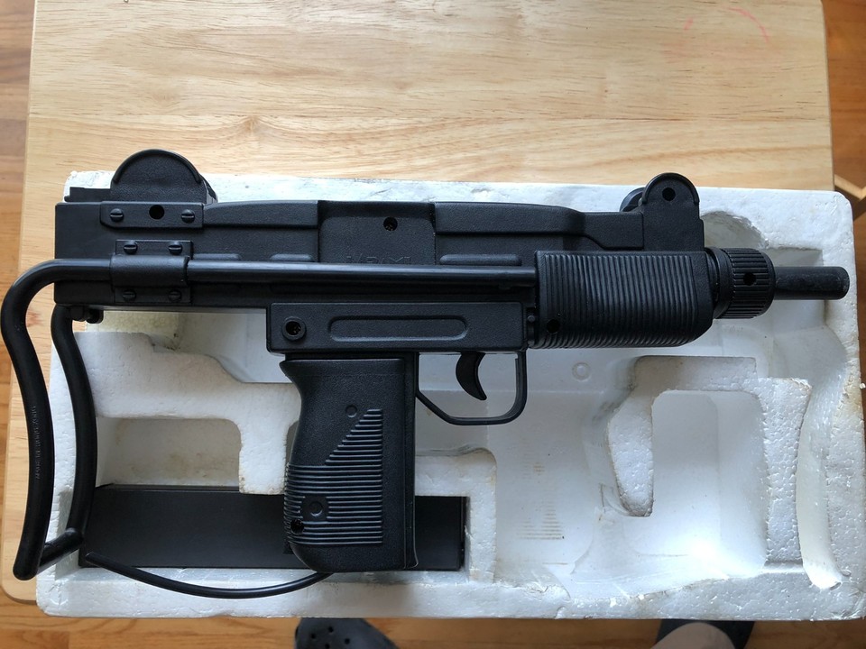 Vintage Larami Toy Squirt Gun motorized Uzi Original Box NOT WORKING ...