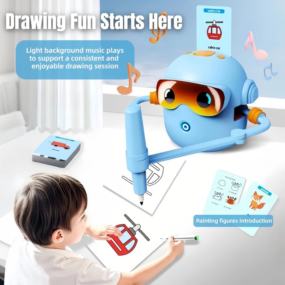 Automated Drawing Robot with Cards & Templates, Drawing Robot for Kids ...