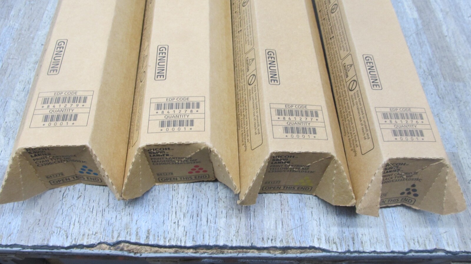 (4)Genuine Ricoh SAVIN LANIER MP C3300/ C3333/ LD533C C-Y-B-M for sale ...