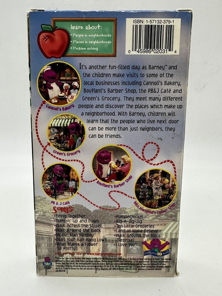 Walk Around the Block with Barney (VHS, 1999) Classic Collection SHIPS ...